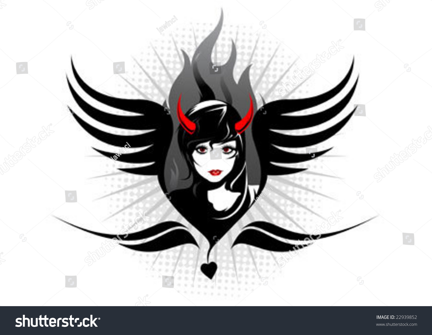 Girl Devil Vector Illustration: เวกเตอร์สต็อก (ปลอดค่าลิขสิทธิ์ ...