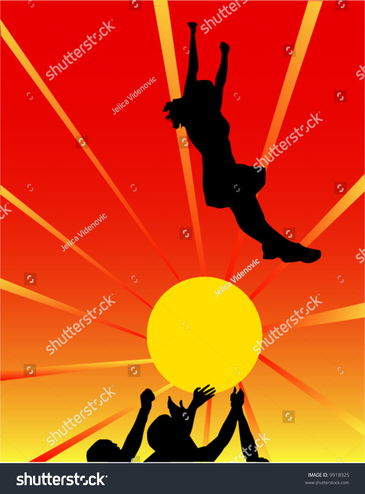 Girl Jump Stock Vector (Royalty Free) 9918925 | Shutterstock