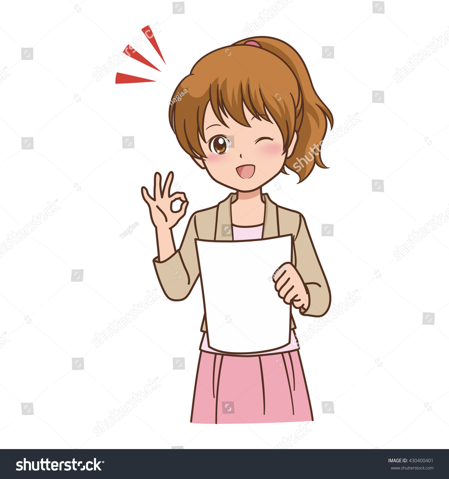 Girl Pose Stock Vector (Royalty Free) 430400401 | Shutterstock