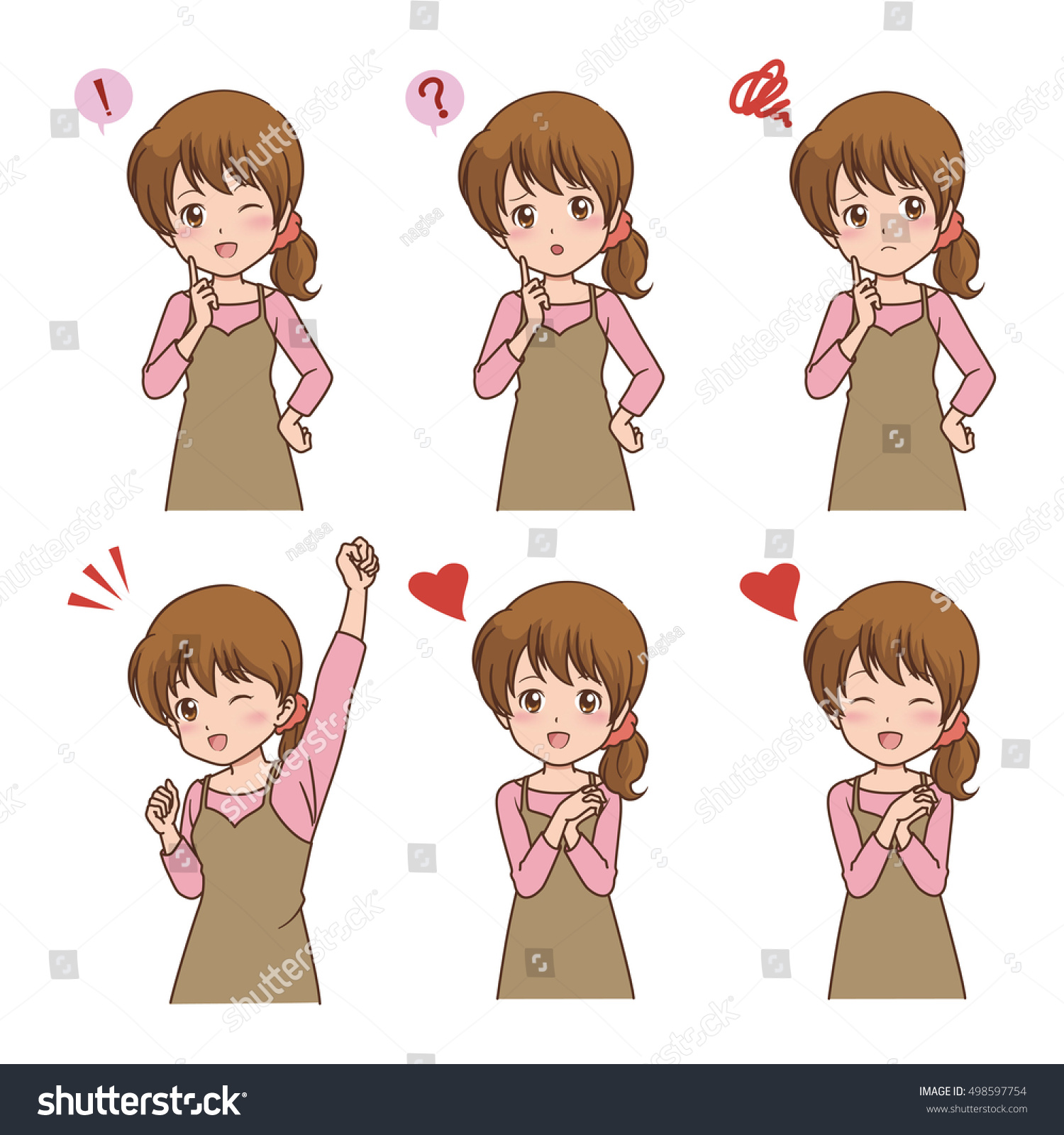Girl Pose Stock Vector (Royalty Free) 498597754 | Shutterstock
