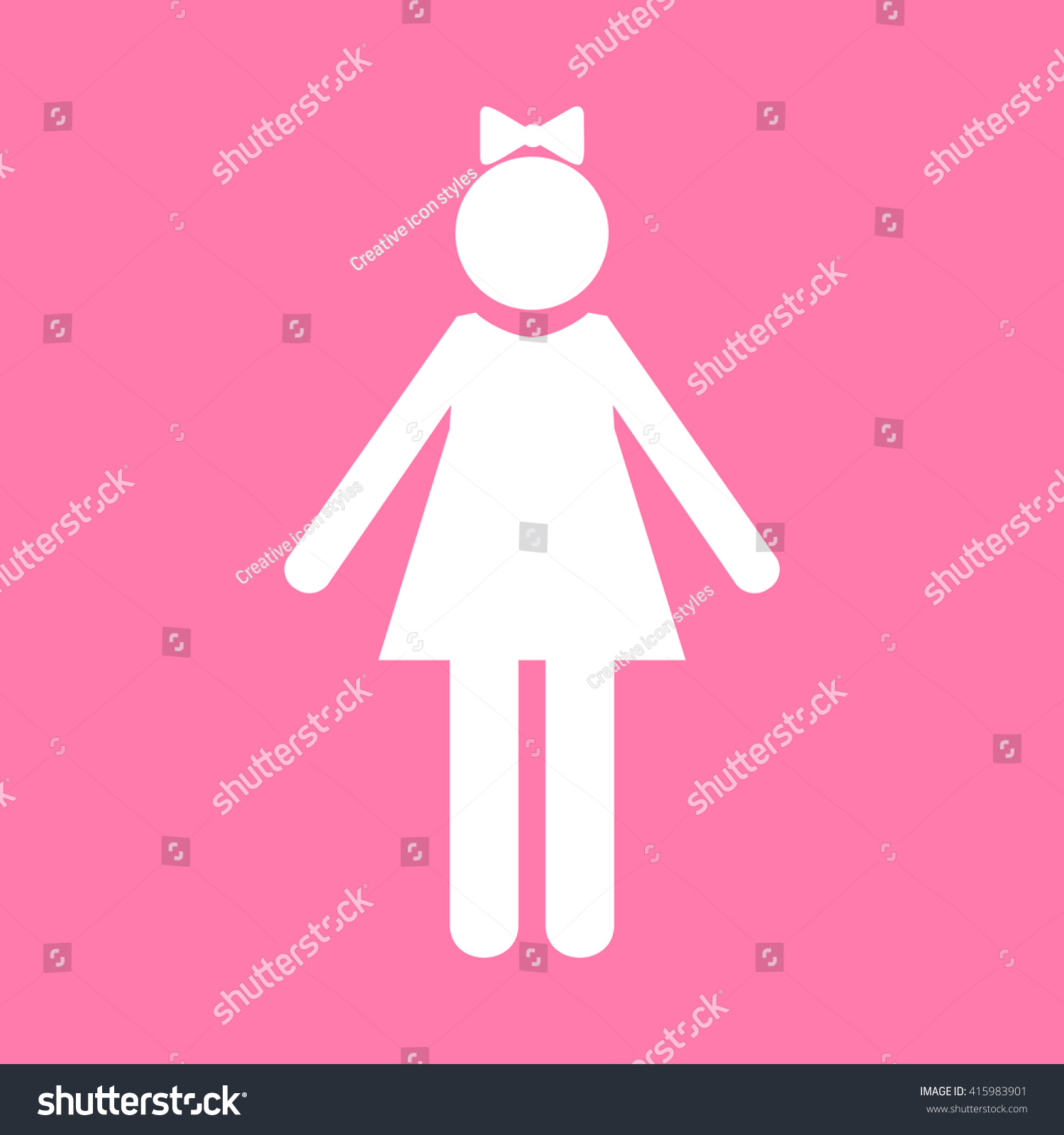 Girl Sign Stock Vector (Royalty Free) 415983901 | Shutterstock