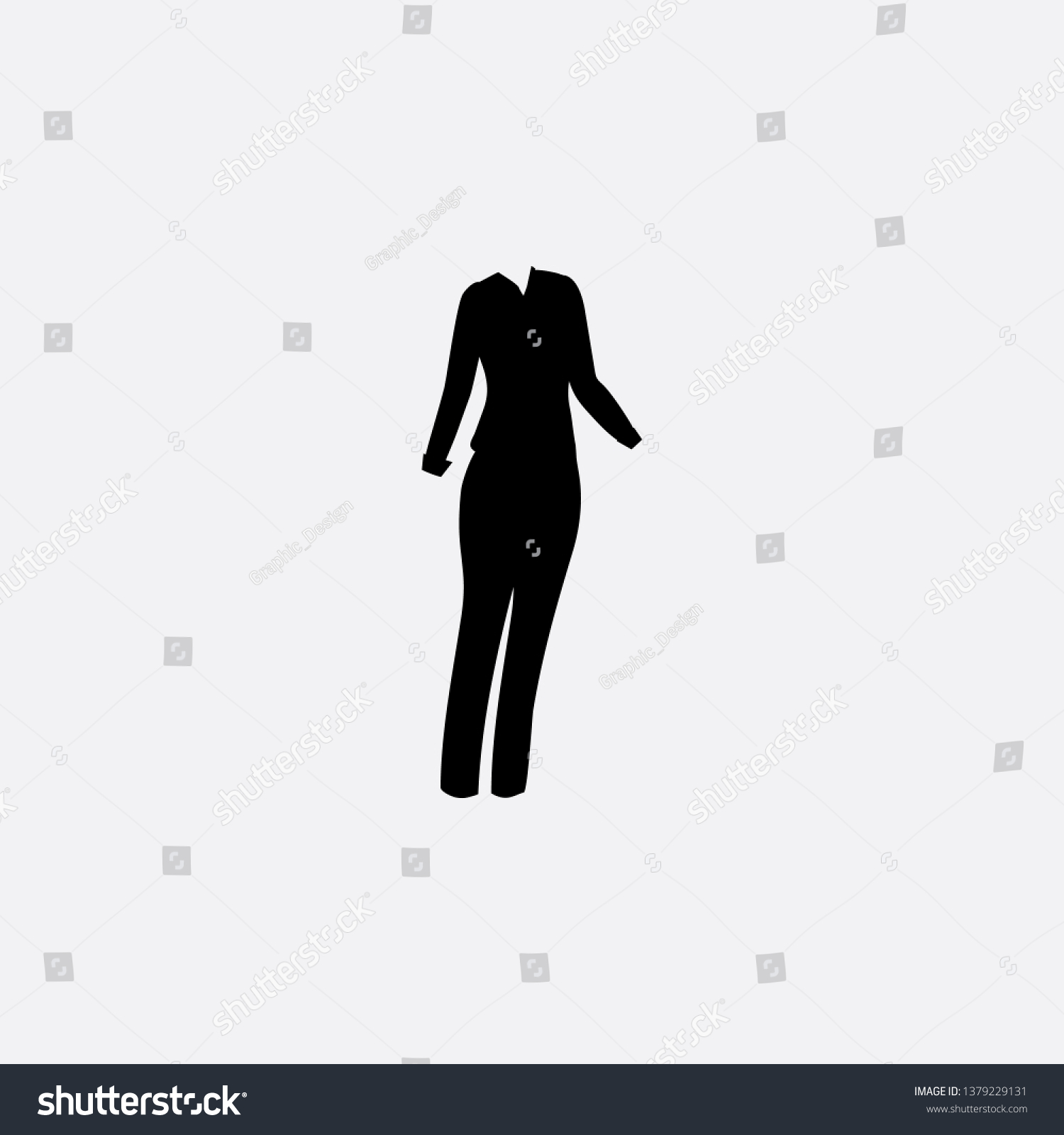 Girl Suit Icon Vector Stock Vector (Royalty Free) 1379229131 | Shutterstock