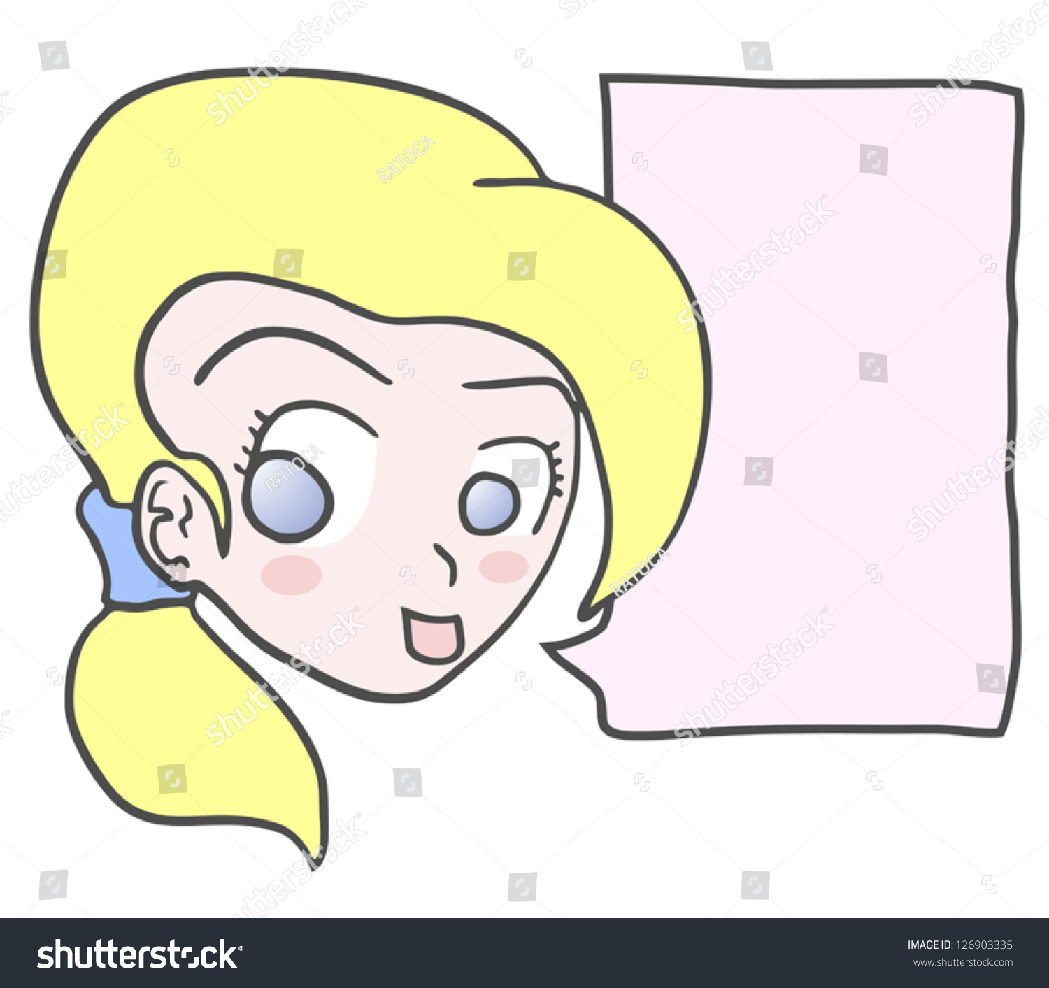 Girl Talkative Stock Vector (Royalty Free) 126903335 | Shutterstock