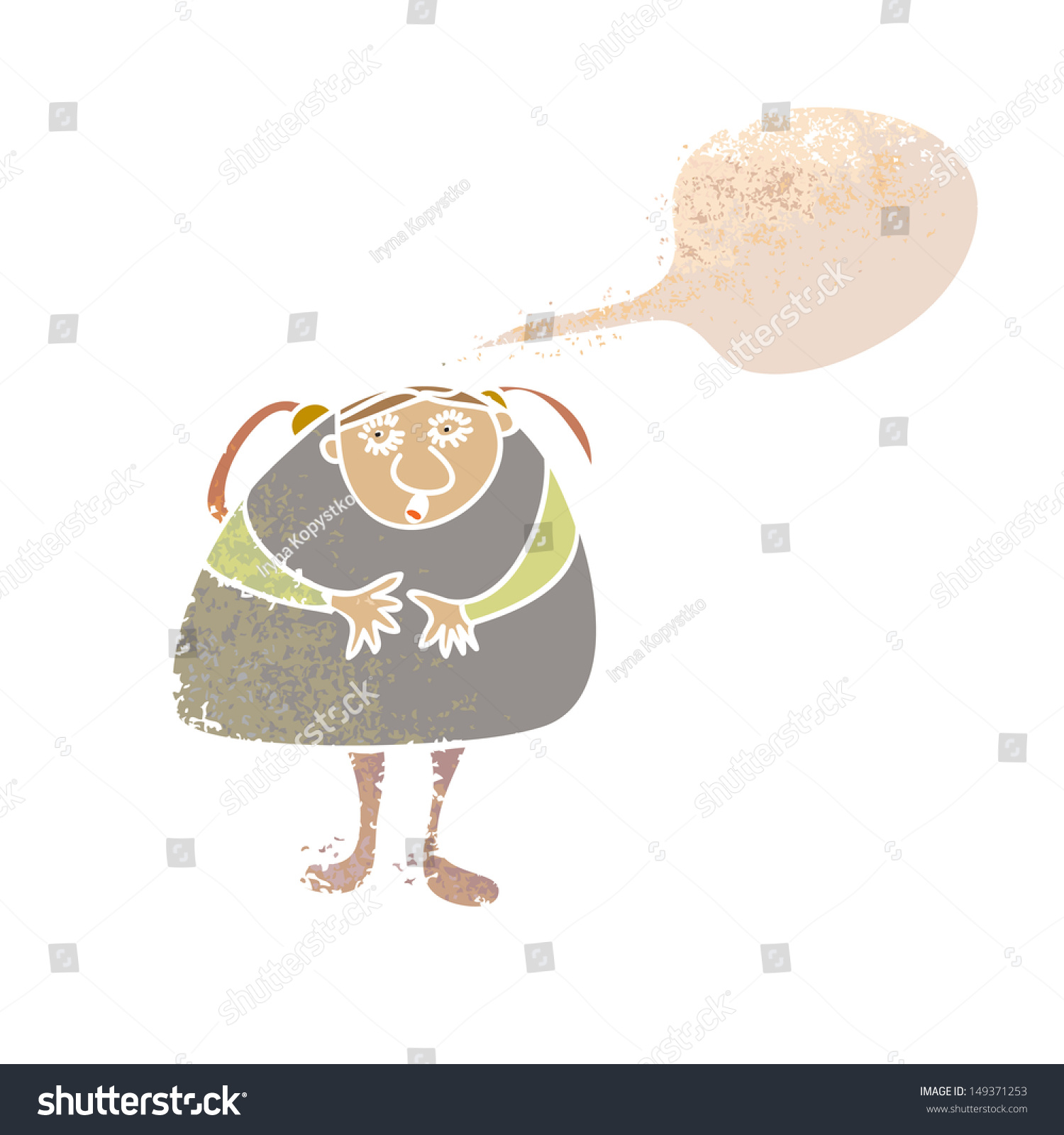 Girl Talkingprintvector Stock Vector (Royalty Free) 149371253 ...