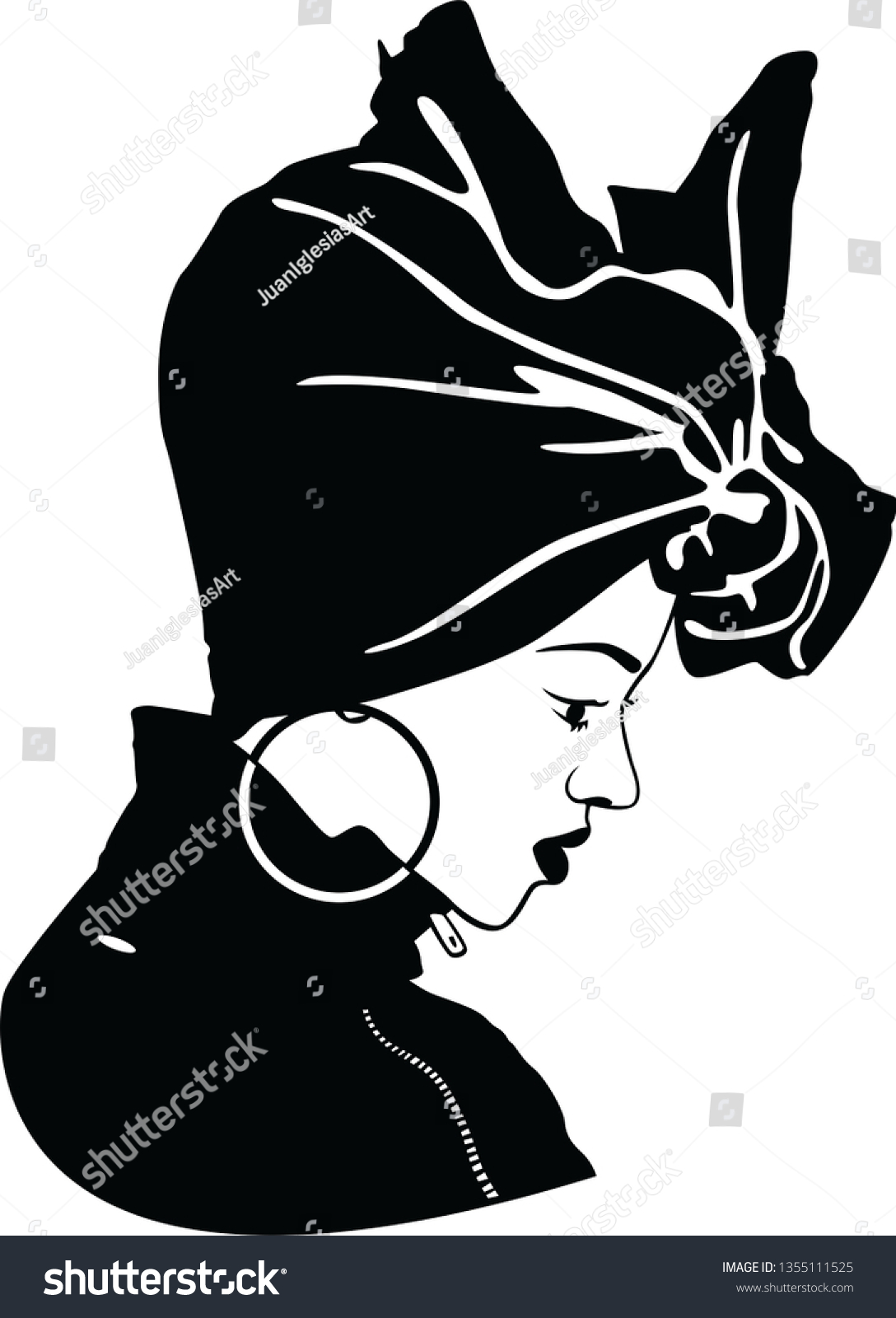 Girl Vector Black Stock Vector (Royalty Free) 1355111525 | Shutterstock