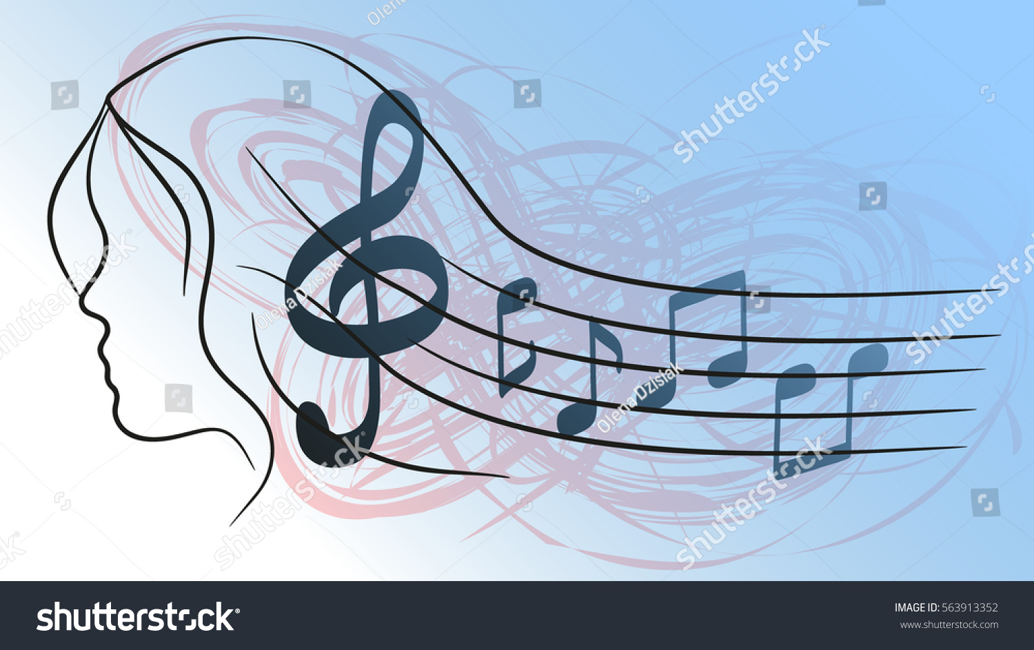 Girl Notes Stock Vector (Royalty Free) 563913352