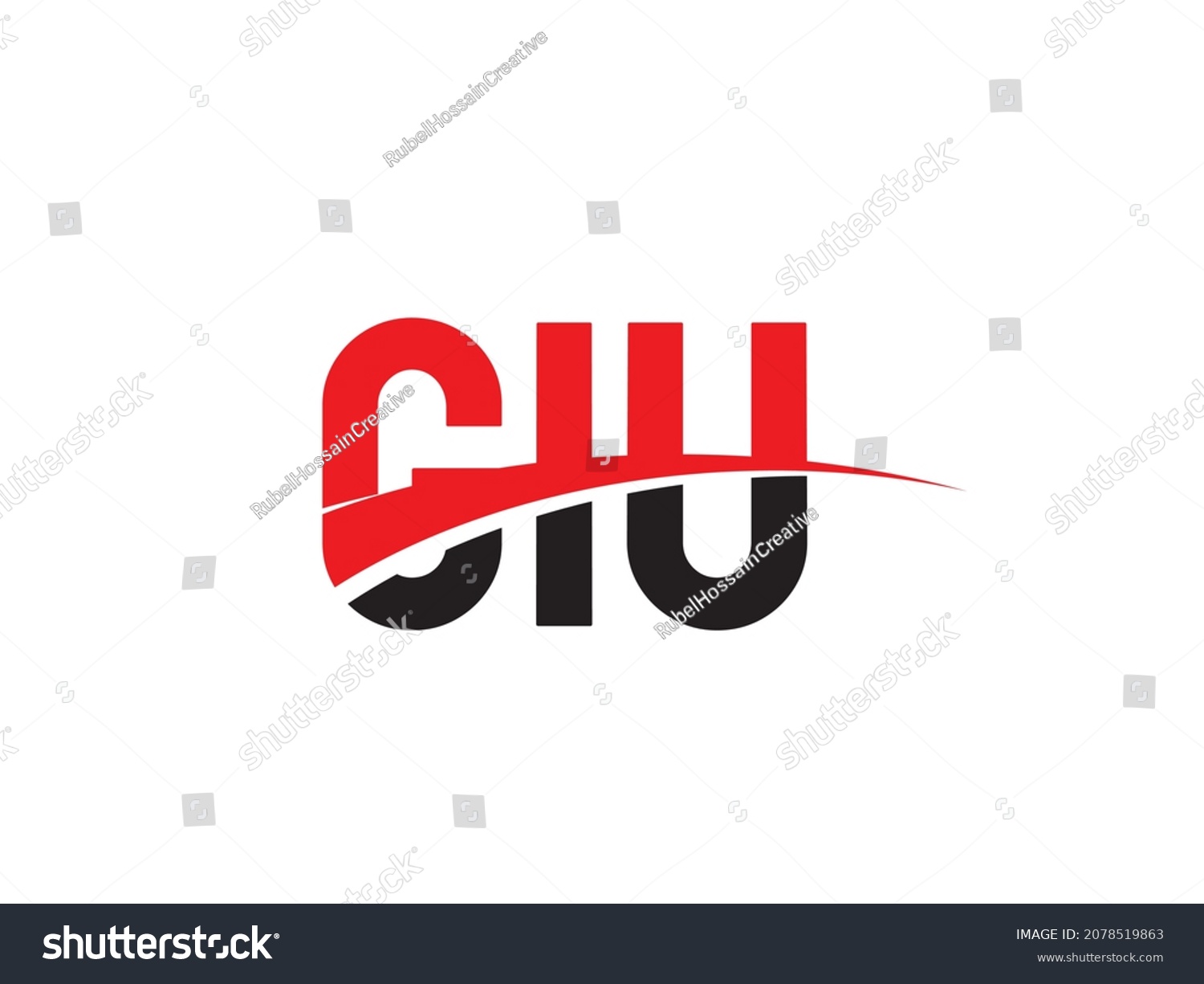 Giu Letter Initial Logo Design Vector Stock Vector (Royalty Free ...