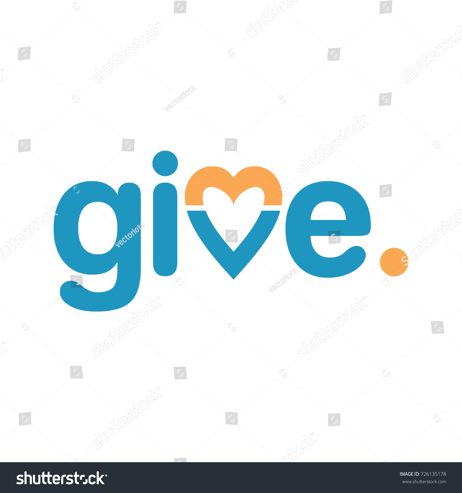 Give Letter Logo Design Template Vector Stock Vector (Royalty Free ...