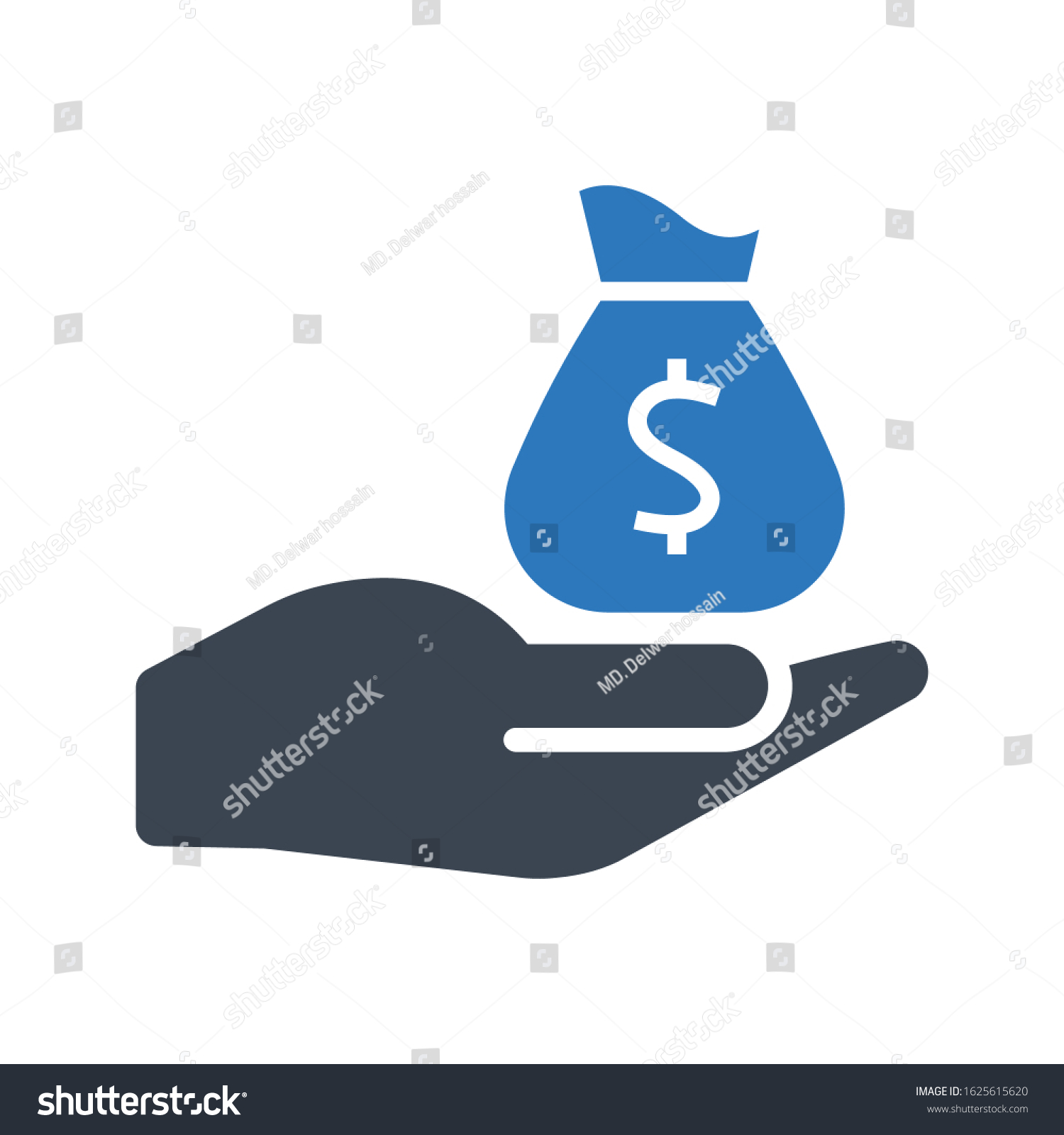 Give Money Icon Vector Graphics Stock Vector (Royalty Free) 1625615620