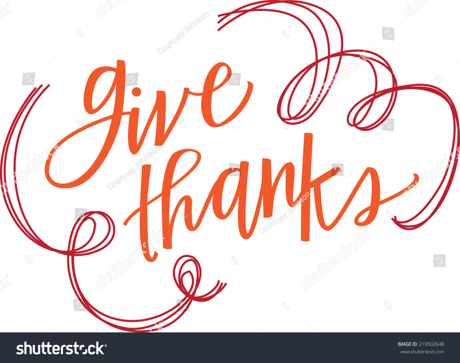 Give Thanks Stock Vector Illustration 219502648 : Shutterstock