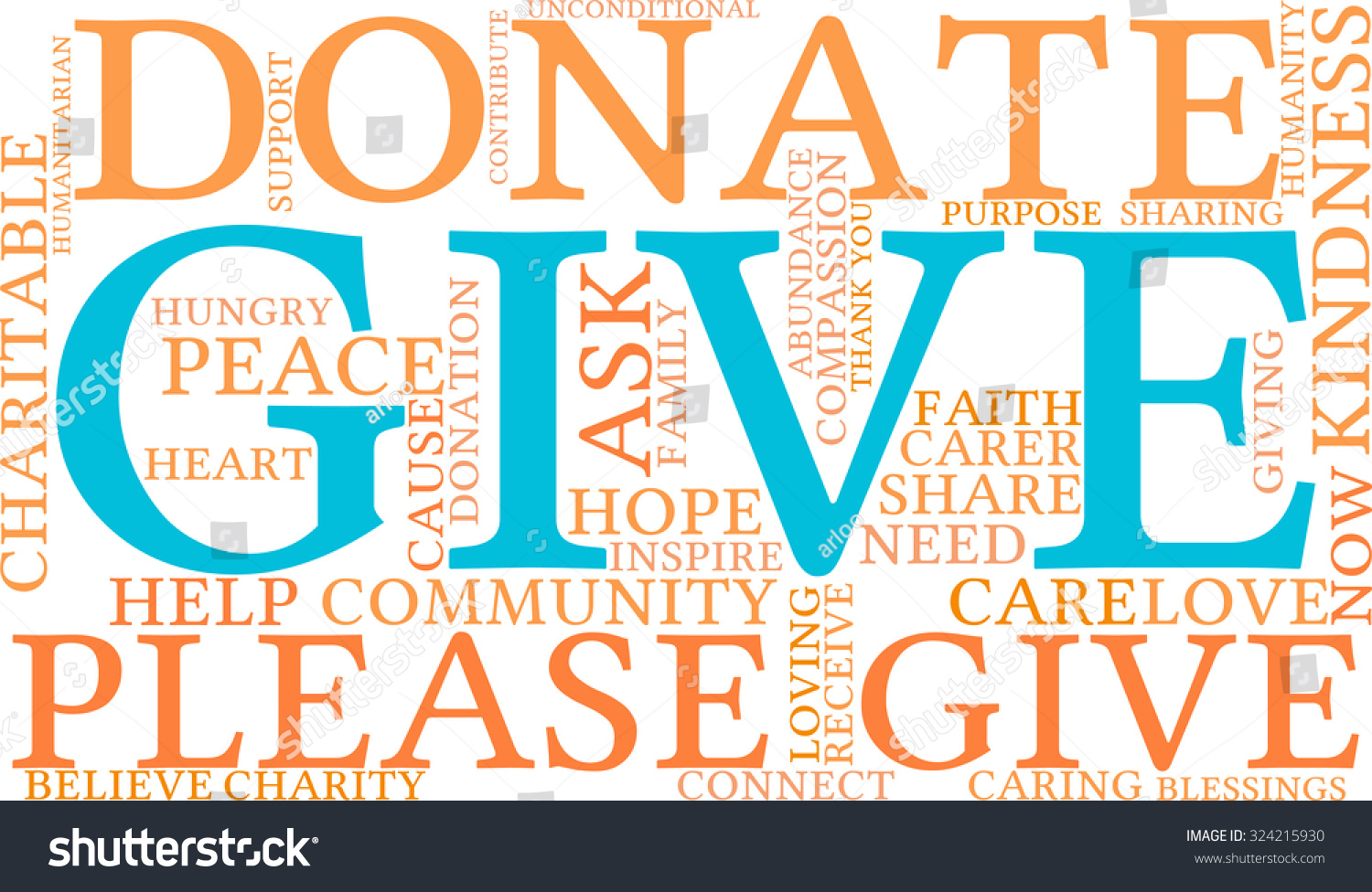 Give Word Cloud On White Background Stock Vector (Royalty Free ...