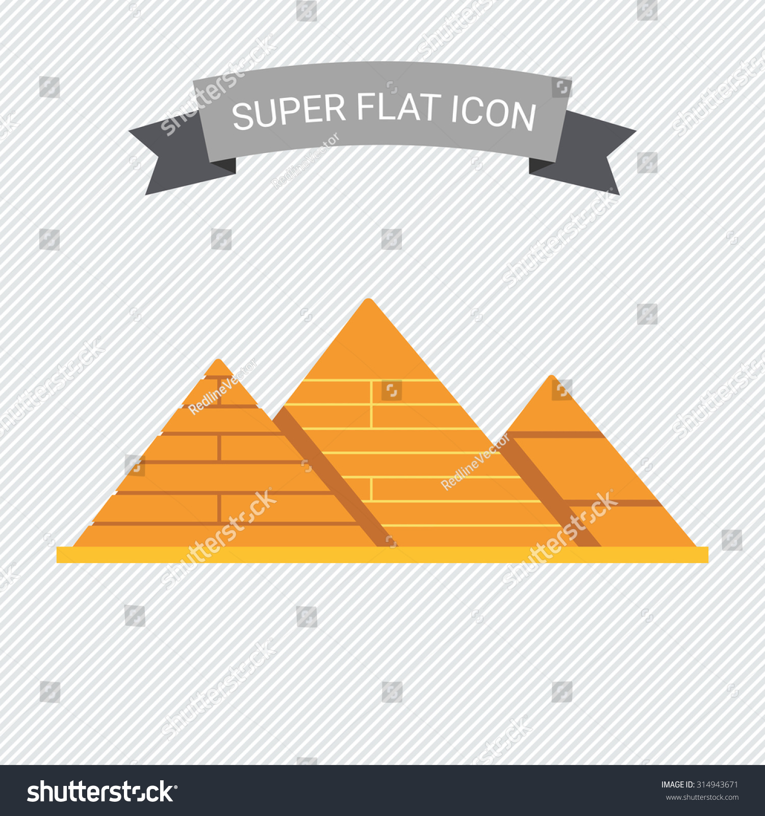 Giza Pyramids Icon Stock Vector (Royalty Free) 314943671