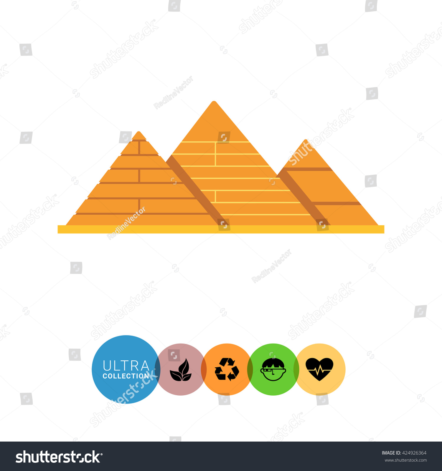 Giza Pyramids Icon: เวกเตอร์สต็อก (ปลอดค่าลิขสิทธิ์) 424926364 ...