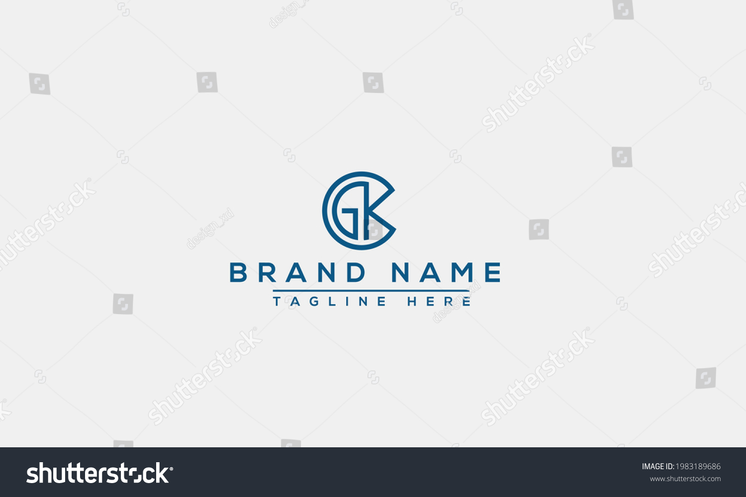 Gk Logo Design Template Vector Graphic Stock Vector (Royalty Free ...