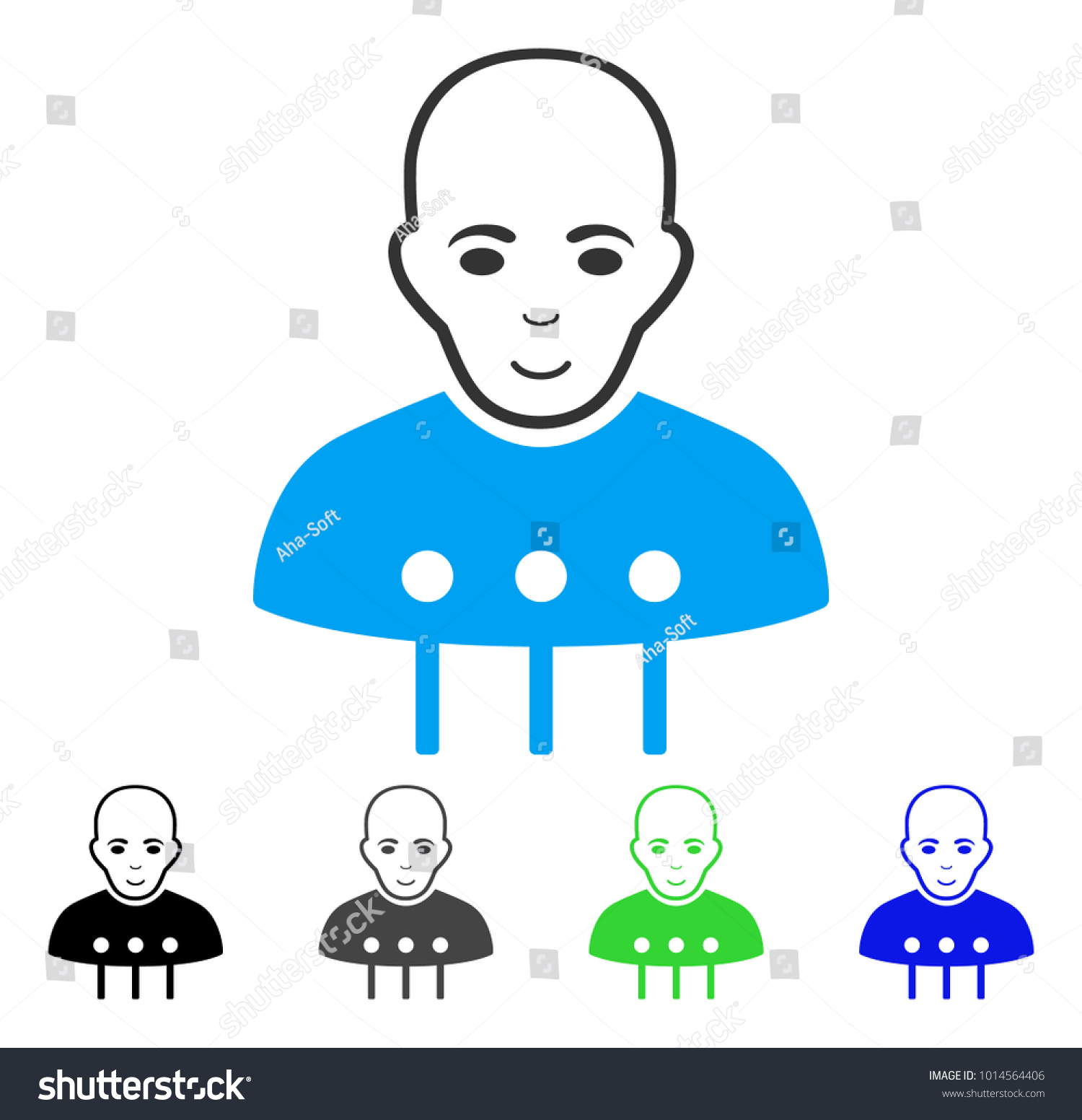 Glad Cyborg Interface Vector Pictogram Vector Stock Vector (Royalty ...
