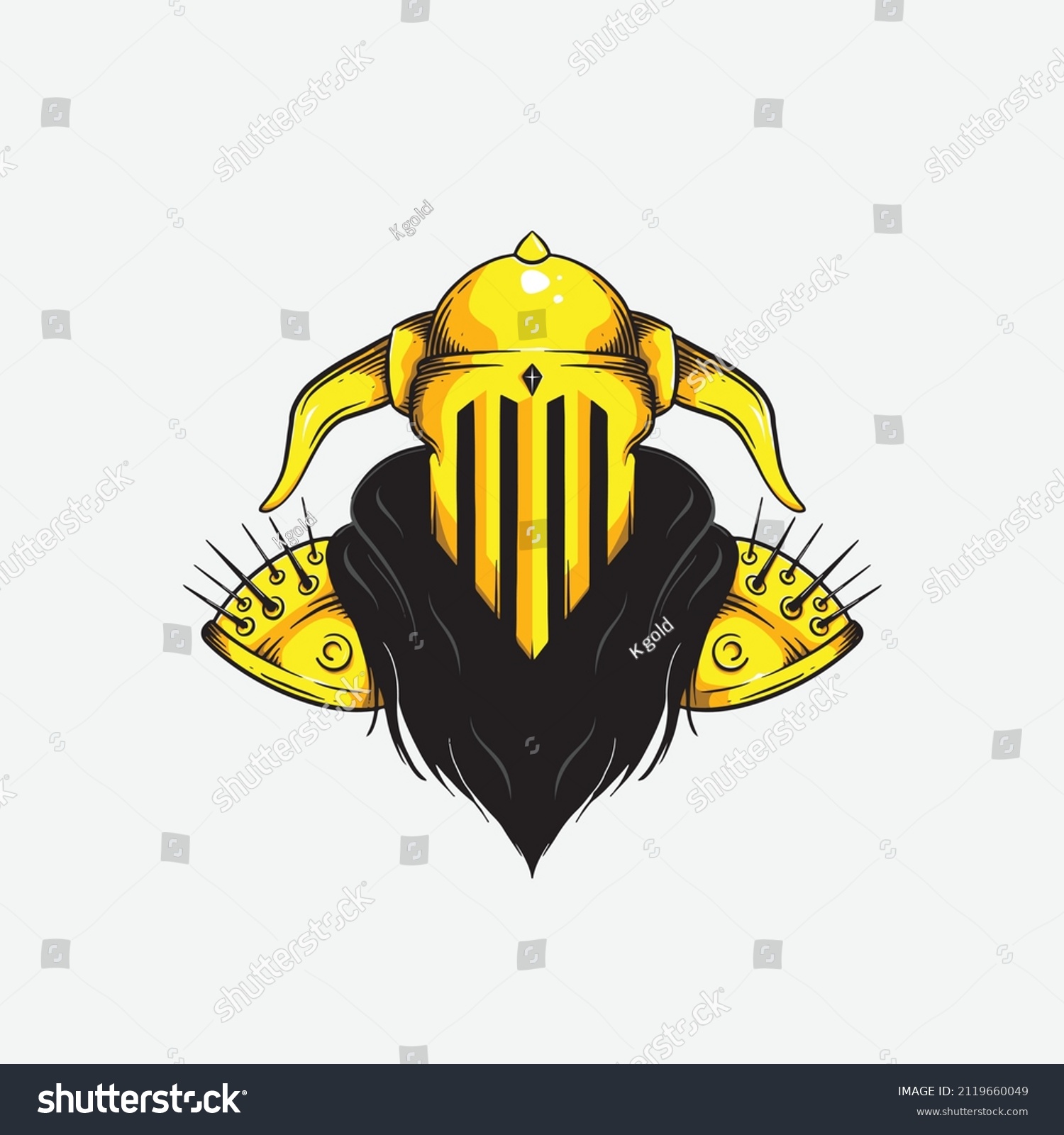 Gladiator Head Mascot Gaming Logo Stock Vector (Royalty Free) 2119660049