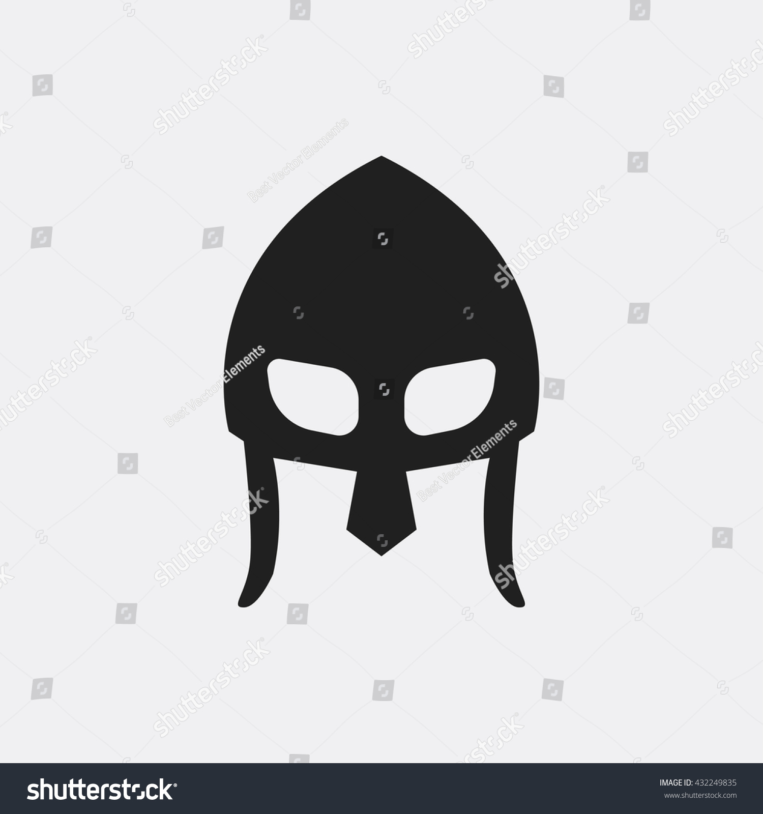 Gladiator Helmet Icon Stock Vector (Royalty Free) 432249835 | Shutterstock