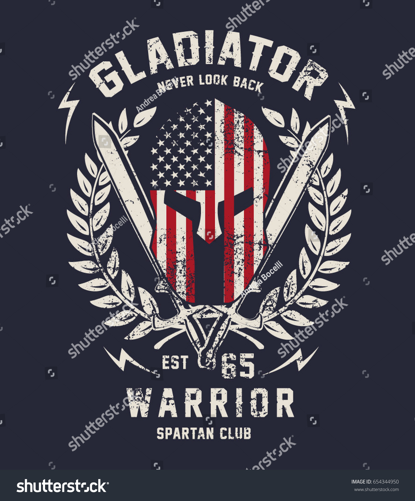 Gladiator Illustration Vector Stock Vector (Royalty Free) 654344950 ...