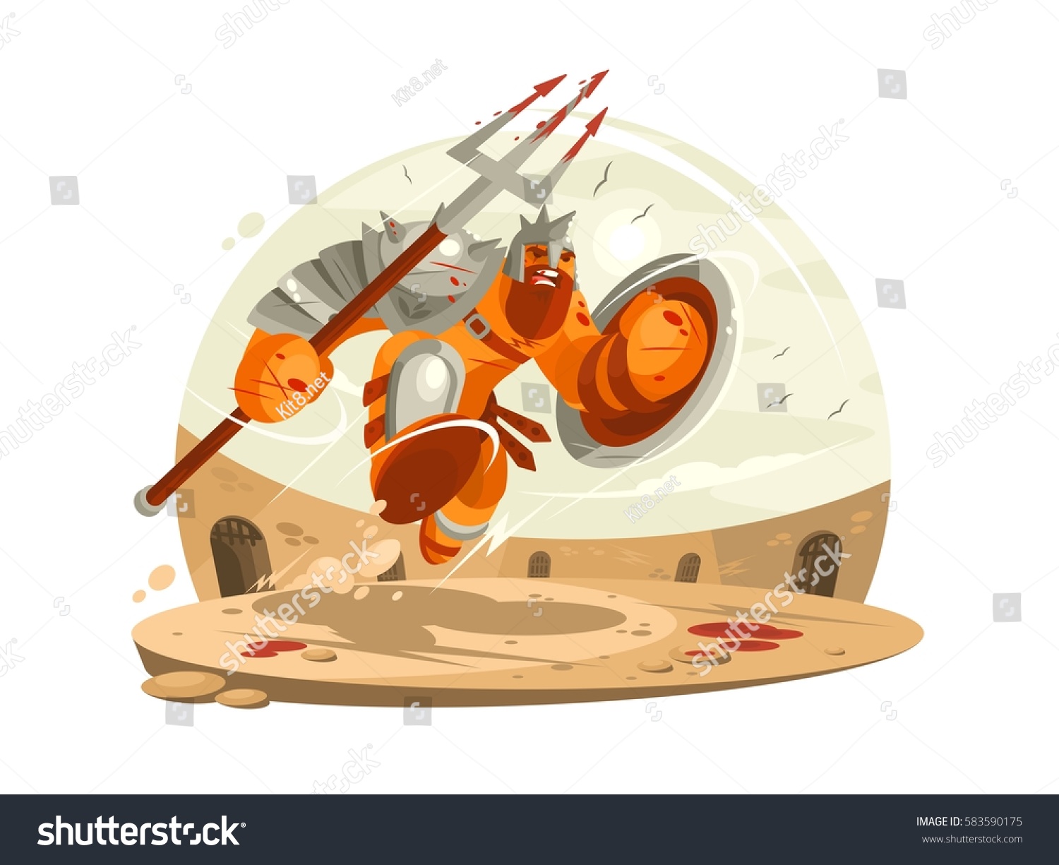 Gladiator Armor Shield Stock Vector (Royalty Free) 583590175 | Shutterstock