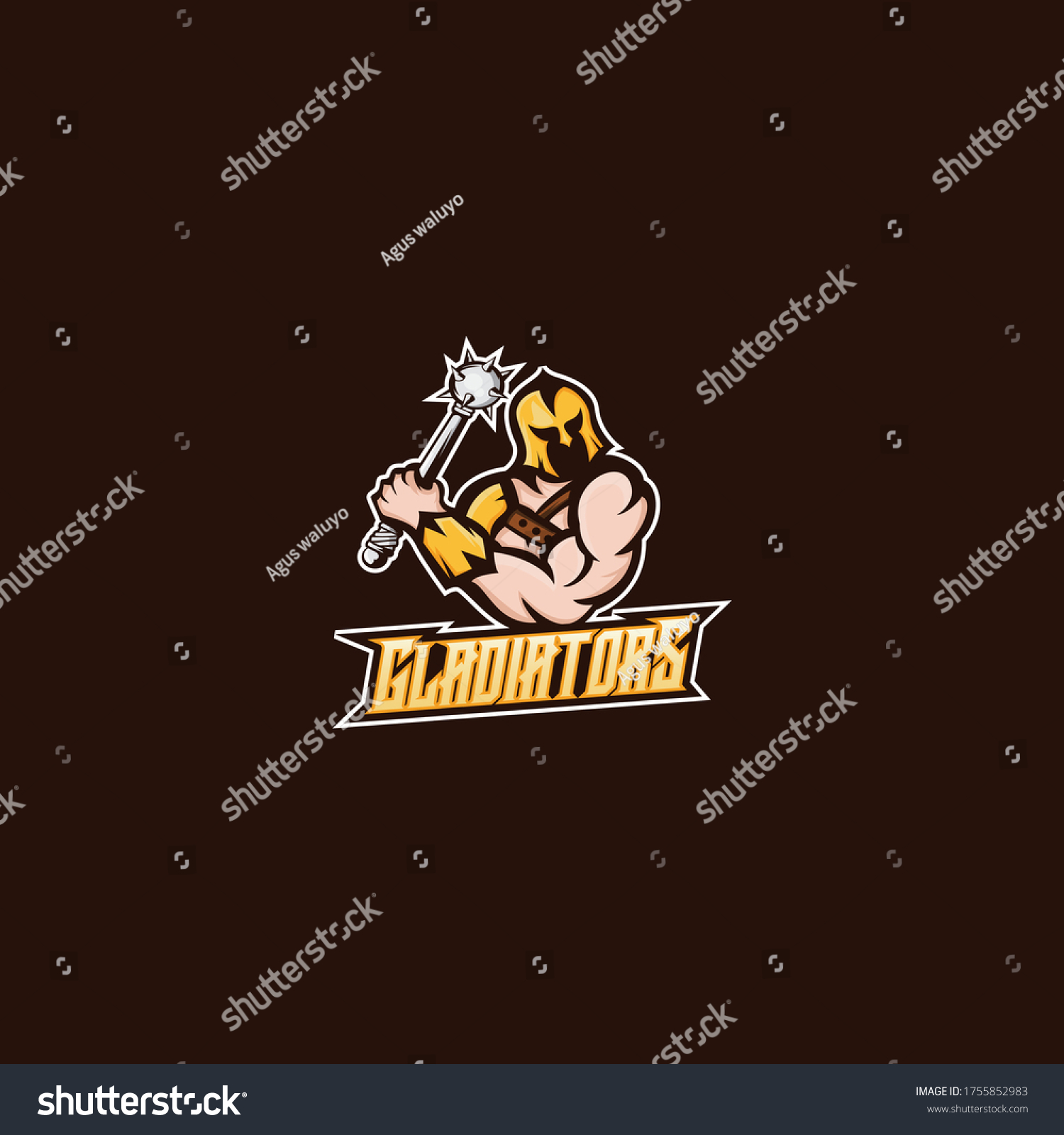 Gladiators Logo Team Mascot Vector Stock Vector (Royalty Free) 1755852983
