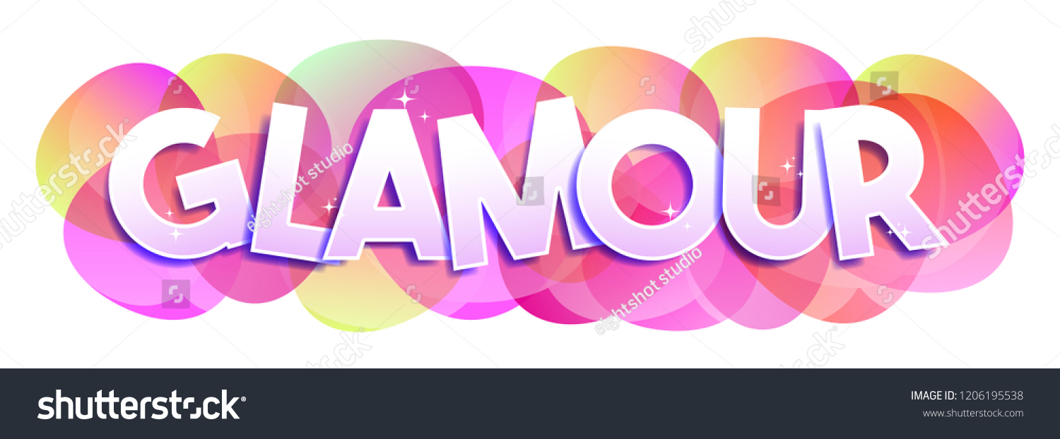 Glamour Word Vector Design Stock Vector (Royalty Free) 1206195538 ...