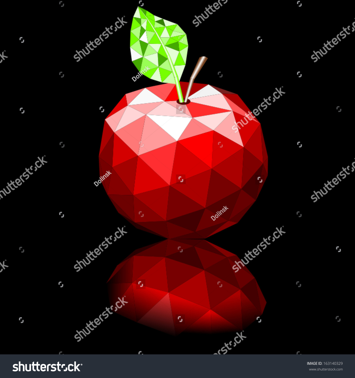 Glass Apple Created Inkscape Without Transparency Stock Vector (Royalty ...