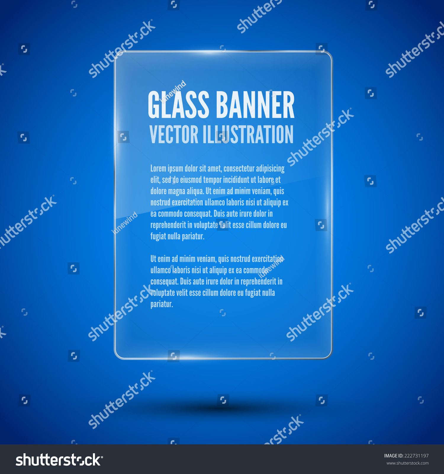 Glass Banner Template Transparency Framework Vector: เวกเตอร์สต็อก ...