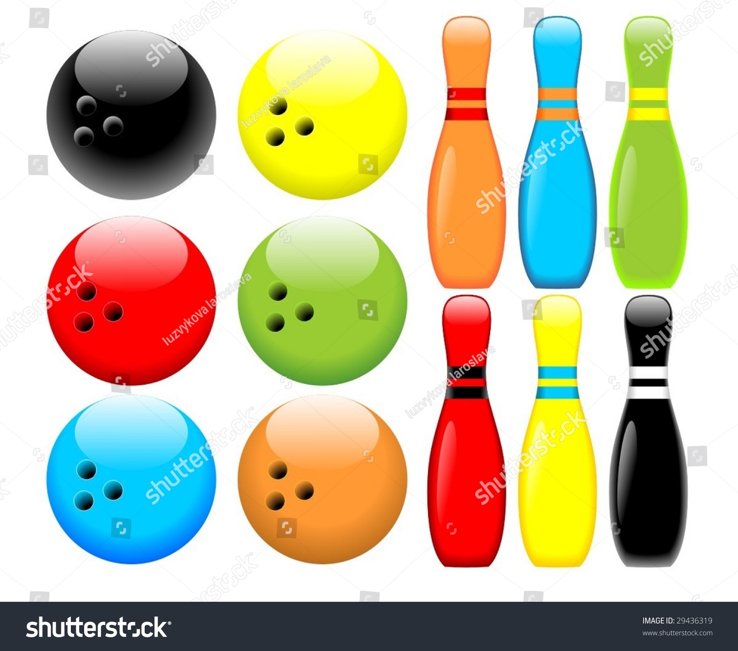 Glass Bowling Set Vector Stock Vector (Royalty Free) 29436319 ...
