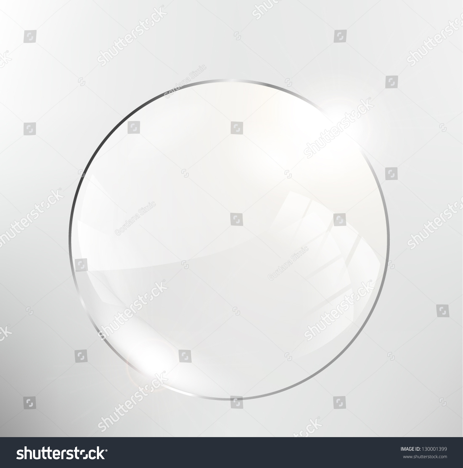 Glass Circle Stock Vector (Royalty Free) 130001399