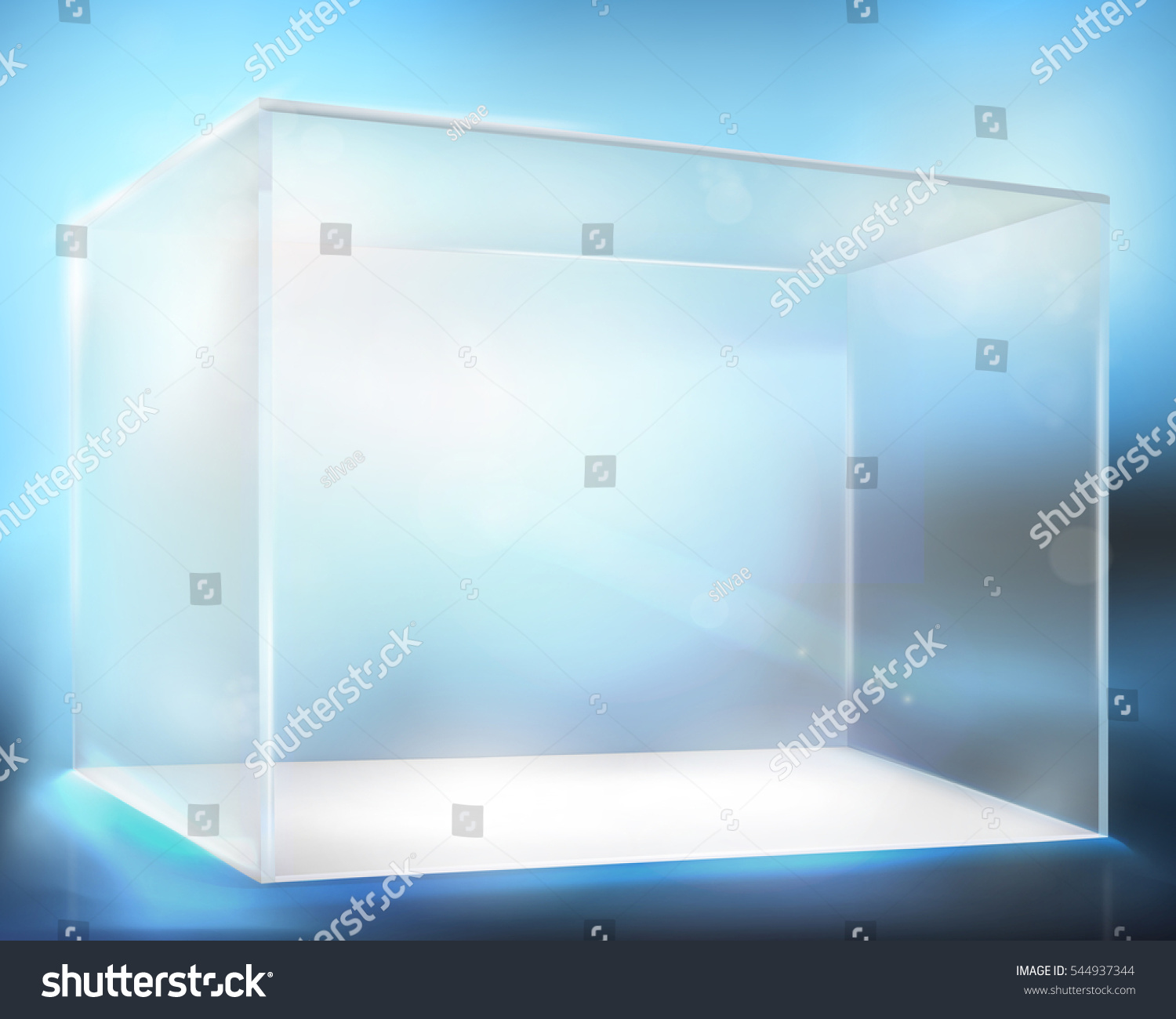 Glass Display Case Vector Illustration Stock Vector (Royalty Free ...