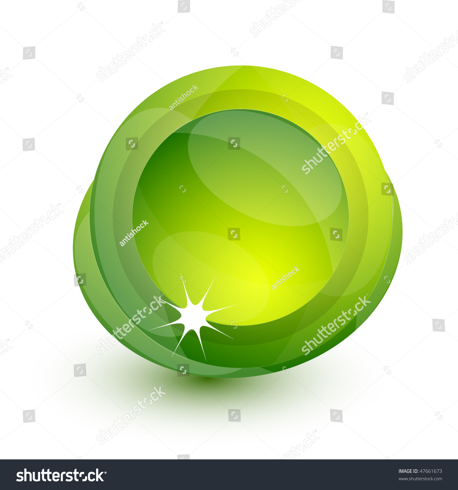 Glass Green Button Stock Vector (Royalty Free) 47661673 | Shutterstock