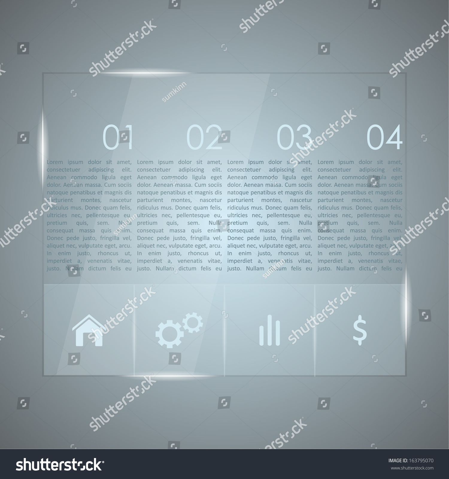 Glass Infographic Vector Stock Vector (Royalty Free) 163795070 ...