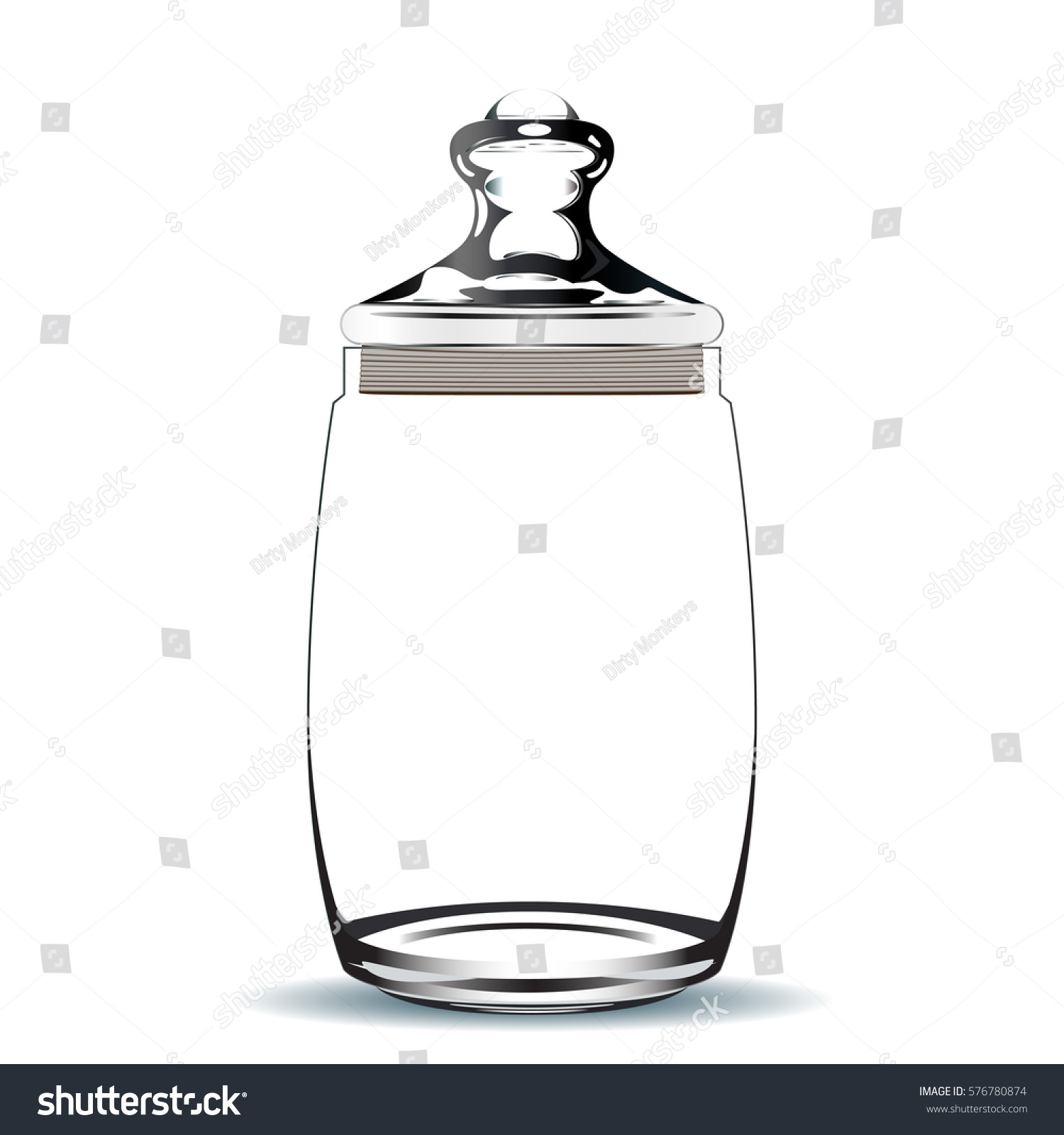 Glass Jar Vector Illustration: เวกเตอร์สต็อก (ปลอดค่าลิขสิทธิ์ ...