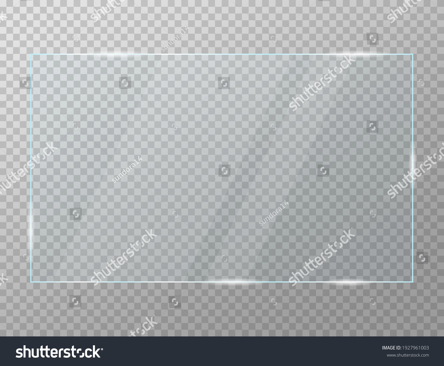 Vektor Stok Glass Plate Transparency Frame Vector Illustration (Tanpa ...