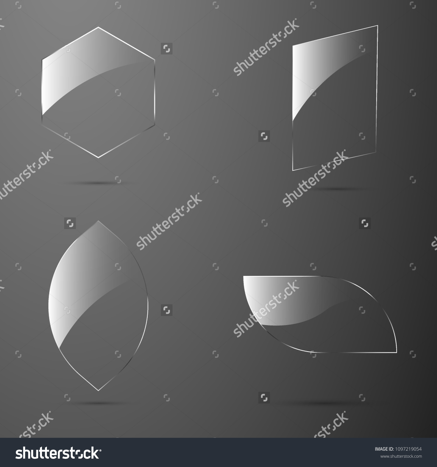 Glass Texture Banner Web Stock Vector Royalty Free 1097219054 Shutterstock