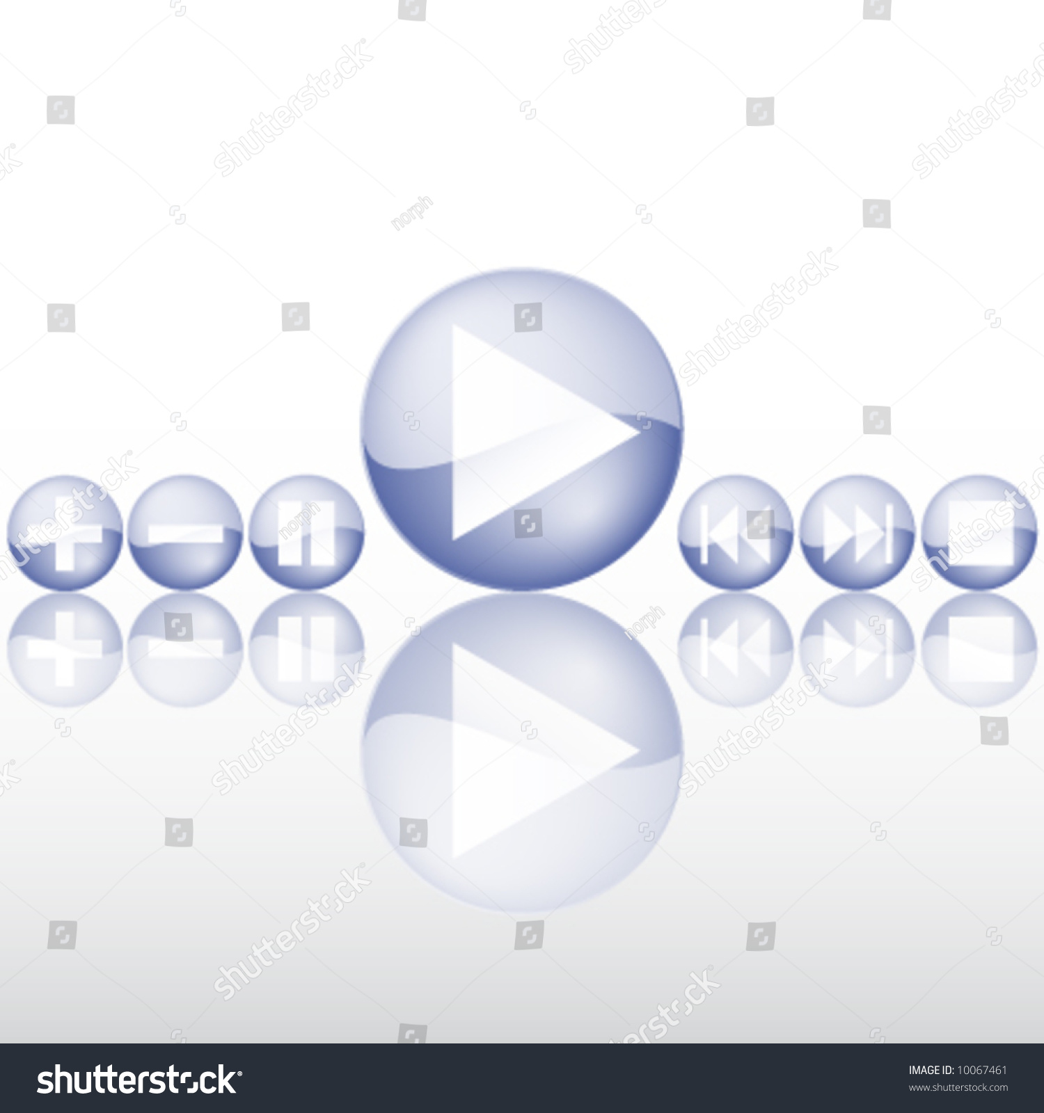 Glass Vector Icons Control Panel Stock Vector (Royalty Free) 10067461 ...