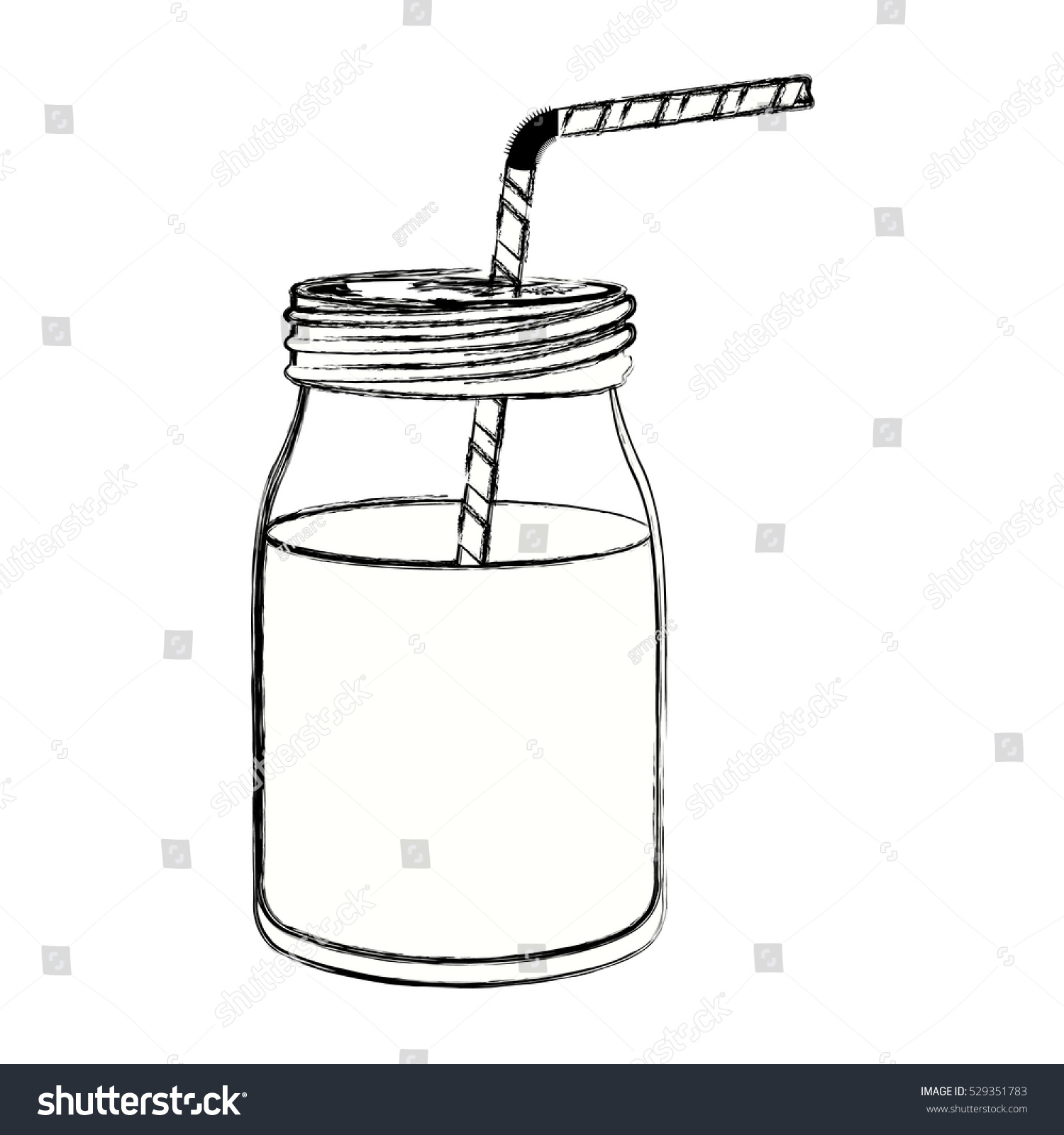 Glass Drinking Straw Design Stock Vector (Royalty Free) 529351783 ...