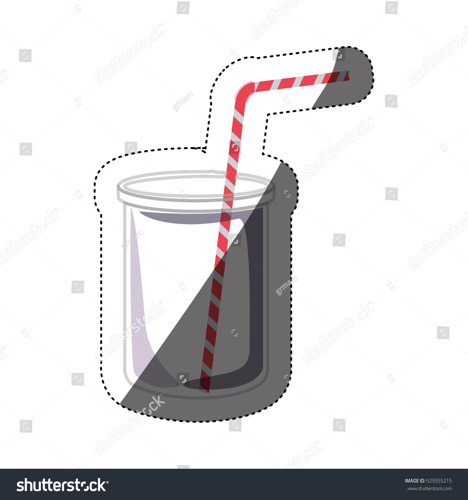 Glass Drinking Straw Design Stock Vector (Royalty Free) 529355215 ...