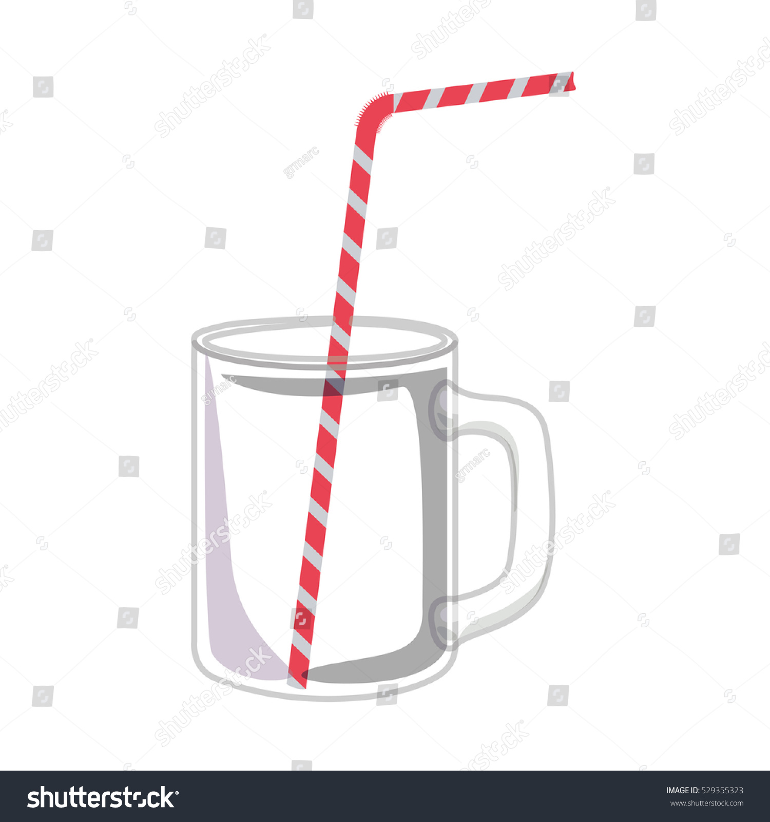 Glass Drinking Straw Design Stock Vector (Royalty Free) 529355323 ...