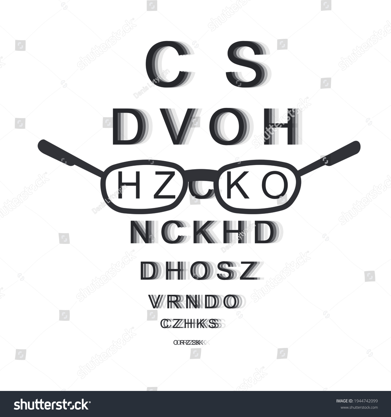 Glasses Vision Check Vector Illustration Stock Vector (Royalty Free ...