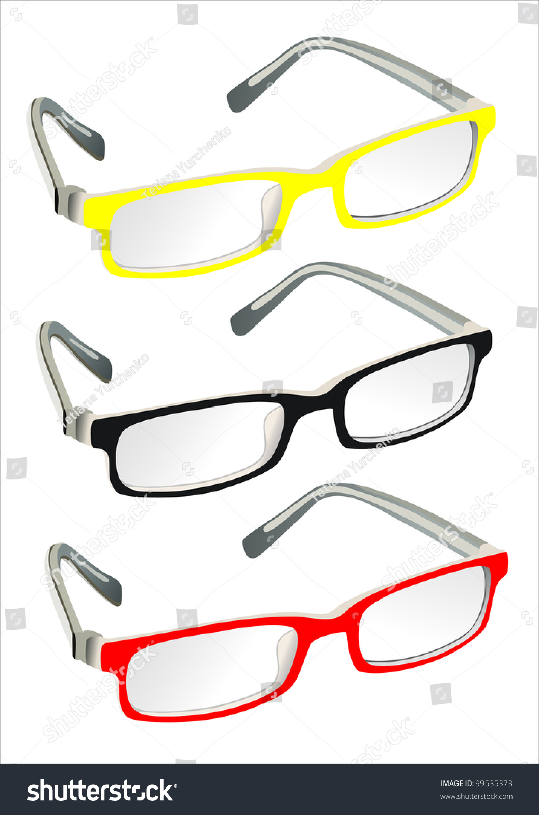 Glasses Reflection On White Background Stock Vector (Royalty Free ...
