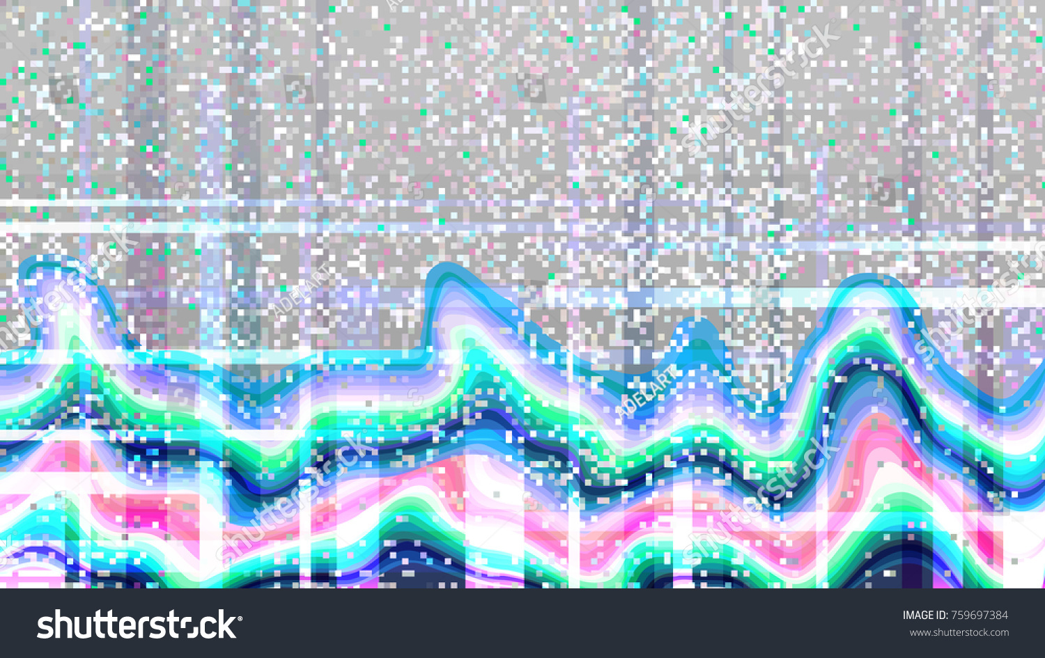 Glitch Background Computer Screen Error Digital Stock Vector (Royalty ...
