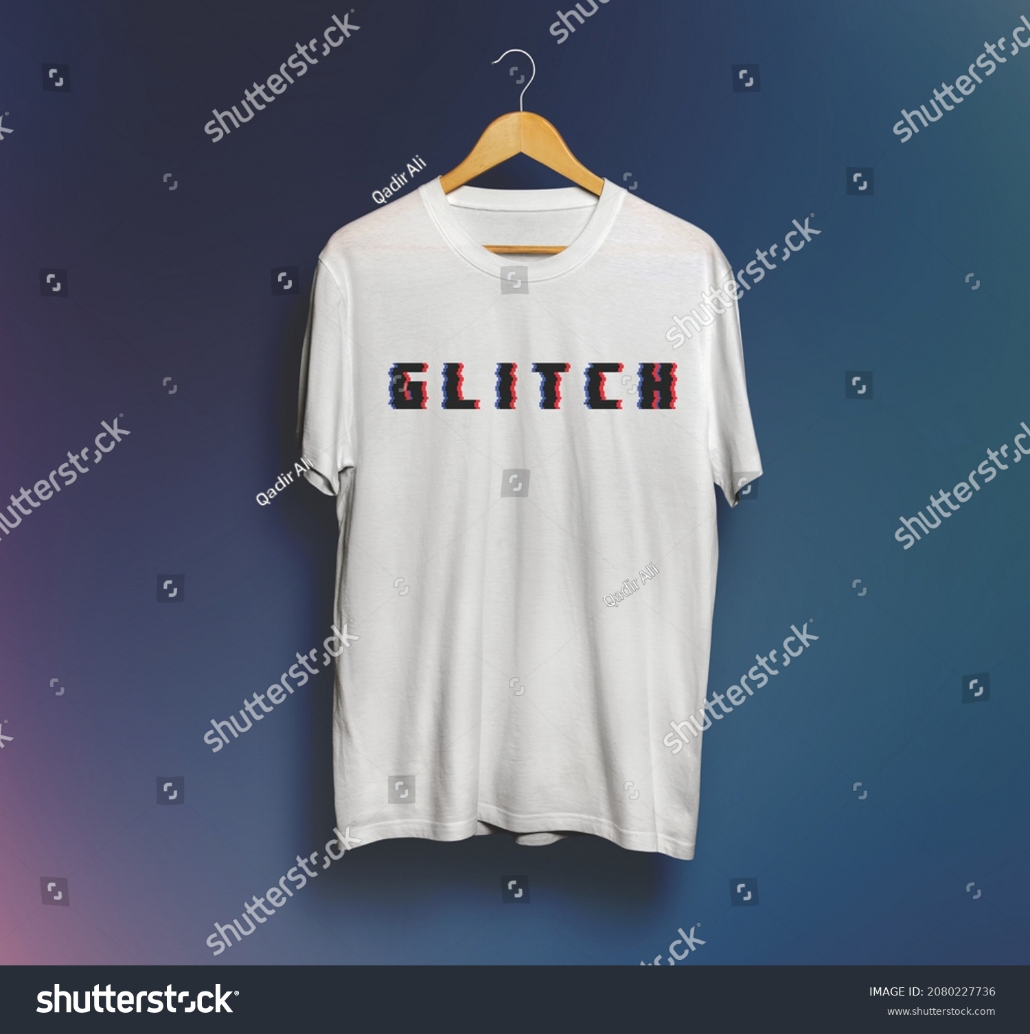 Glitch Effect Typography Design Stock Vector (Royalty Free) 2080227736 ...