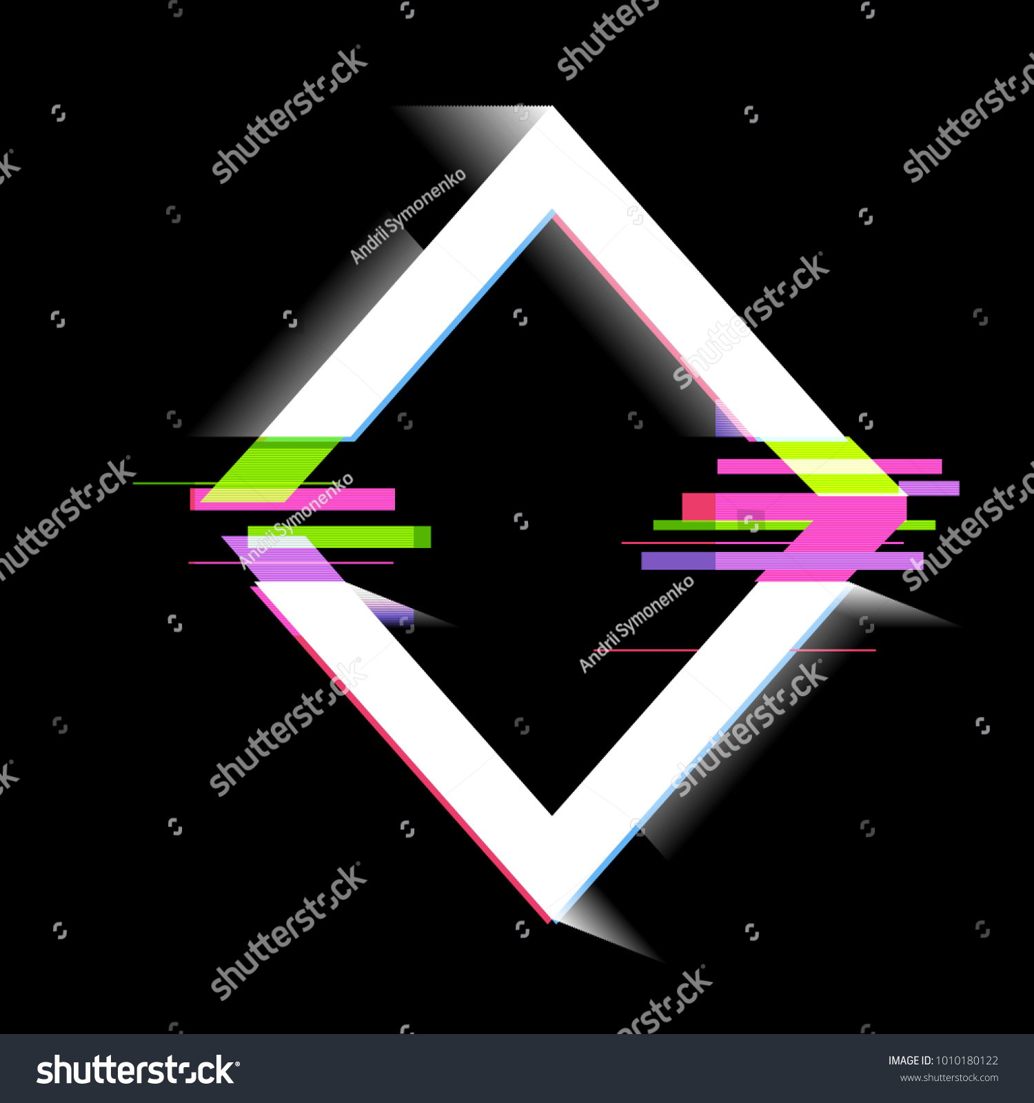 Glitch Effect Frame Modern Style Design Stock Vector (Royalty Free ...