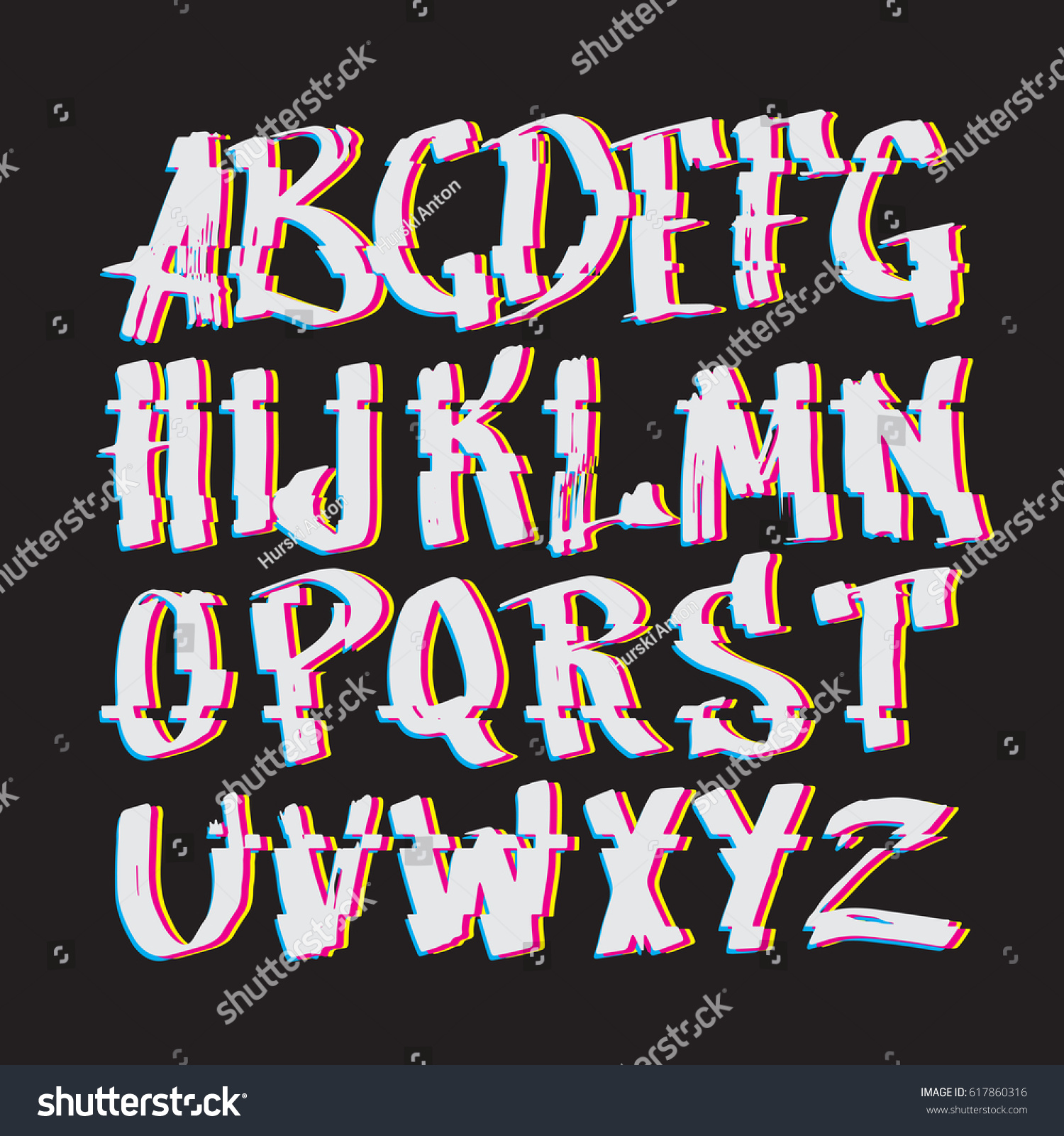 Glitch Font Distortion Effect Vector Illustration: Stock-Vektorgrafik ... Glitch Font Distortion Effect Vector Illustration: Stock-Vektorgrafik ...