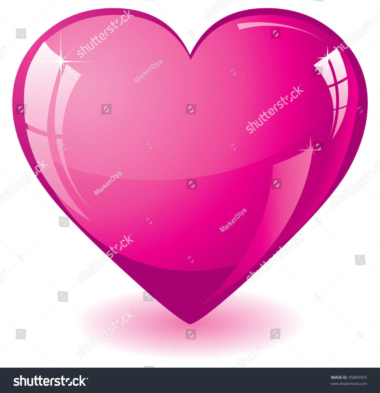 Glitter Pink Heart Vector Illustration: vetor stock (livre de direitos ...