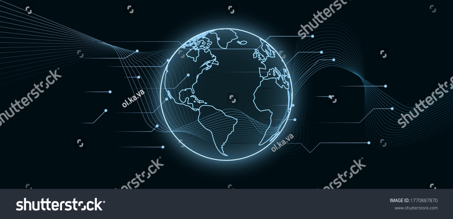 Global Artificial Intelligence Connection Our Future Stock Vector ...