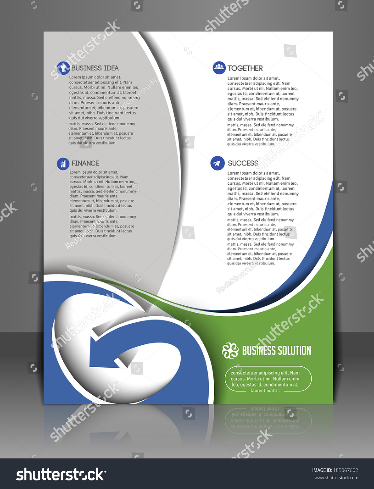 Global Business Back Flyer Poster Template Stock Vector (Royalty Free ...