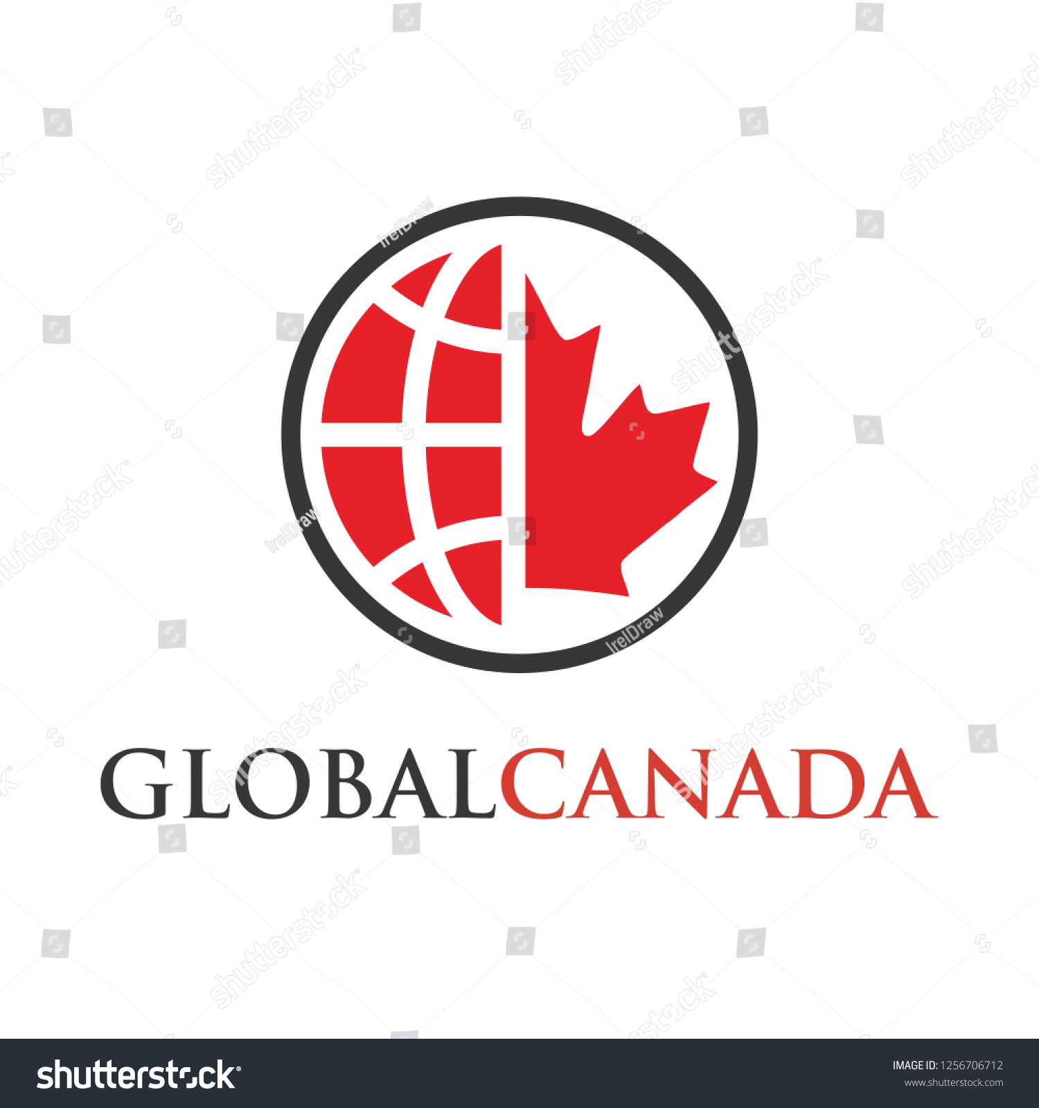 Global Canada Logo Design Flat Design Stock Vector (Royalty Free ...