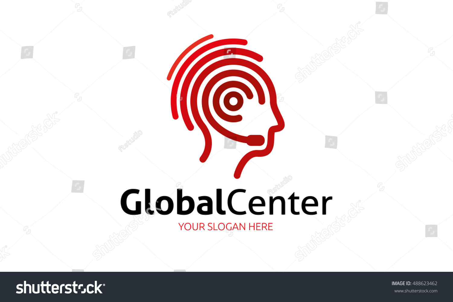 Global Center Logo Stock Vector (Royalty Free) 488623462